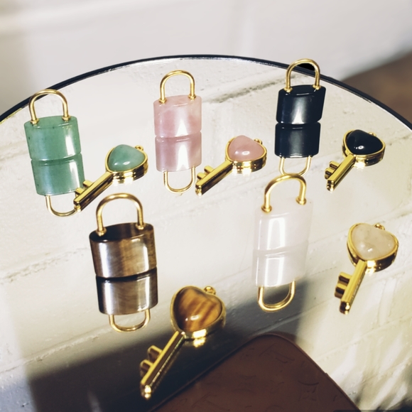 Accessories | Nwt Crystal Lock And Key Charm | Poshmark